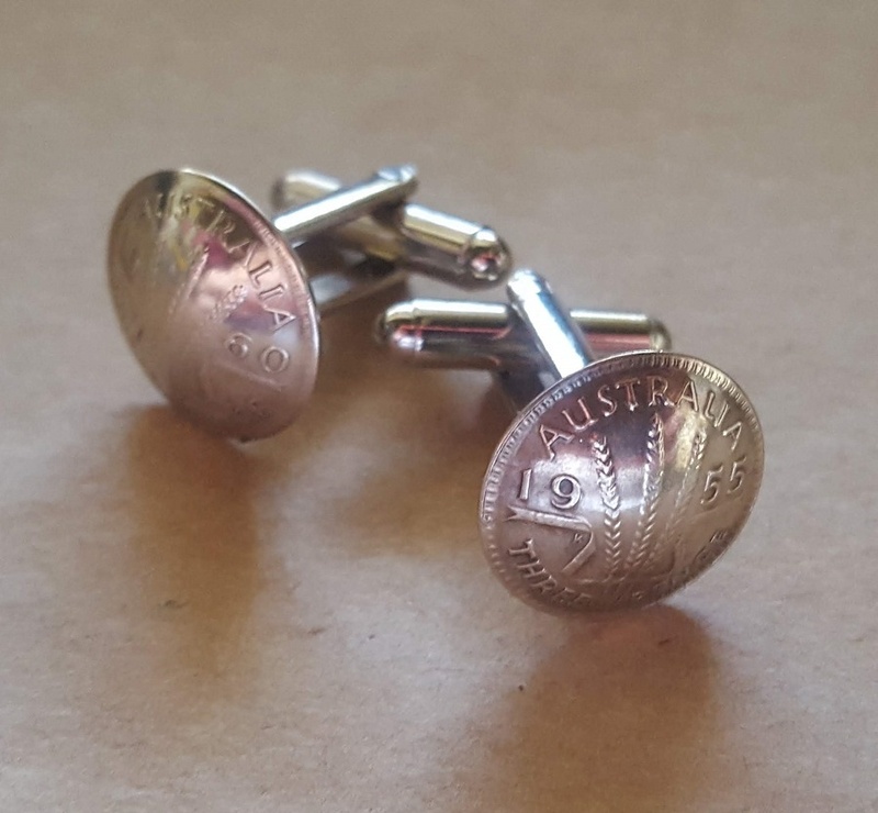 Coin Cufflinks, Australian, Recycled | Retirement Gifts For Men Australia