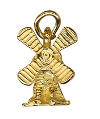 Dutch windmill charms in solid gold or sterling silver made in Australia