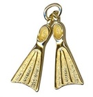 Scuba Diver with one tank charms online Australia silver or gold