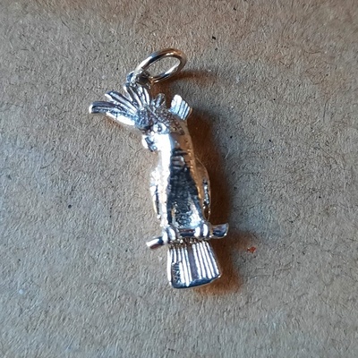 Magpie charm made in Australia in solid sterling silver or 9ct yellow ...