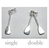 Rowing oar charm or pendant |single or pair of oars|silver or 9ct gold ...