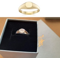 Round Signet Ring Silver, Gold | Monogram, Initial Rings Australia