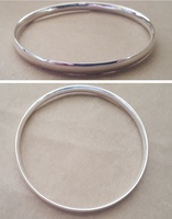 Solid Sterling Silver Bangle | Silver, Gold Bangles For Girls