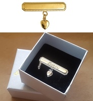 Baby name brooch & heart in Silver, 9ct Yellow, Rose pink gold or White ...