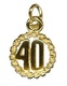 40th Birthday in a Circle Charms in sterling silver or 9ct gold, online ...