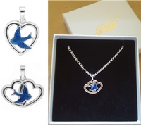 bluebird heart pendant sterling silver for girls or children|online ...