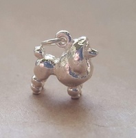 Show poodle charm in sterling silver or 9ct yellow, rose or white gold ...