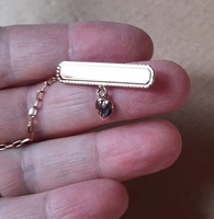 Baby name brooch & heart in Silver, 9ct Yellow, Rose pink gold or White ...