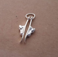 Snow Ski Charms in silver or gold, for bracelet or necklace, online in ...