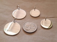 Personalised pendant or charm disc in sterling silver or 9ct gold ...