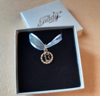 Number 13 thirteen charm in a circle in sterling silver or gold|online ...