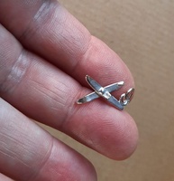 crossed ski charms for skiers made in Australia in silver or gold |buy ...