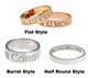 Rings laser engraved with words, dates or messages, personalised ...