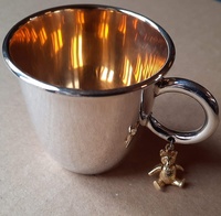 Hallmarked sterling silver Christening cup Ari D. Norman | Baptism Gift ...
